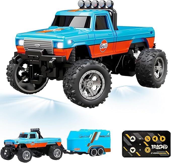 Amazon.com: EZBNG Mini RC Monster Truck, Mini RC Monster Truck USBC ...