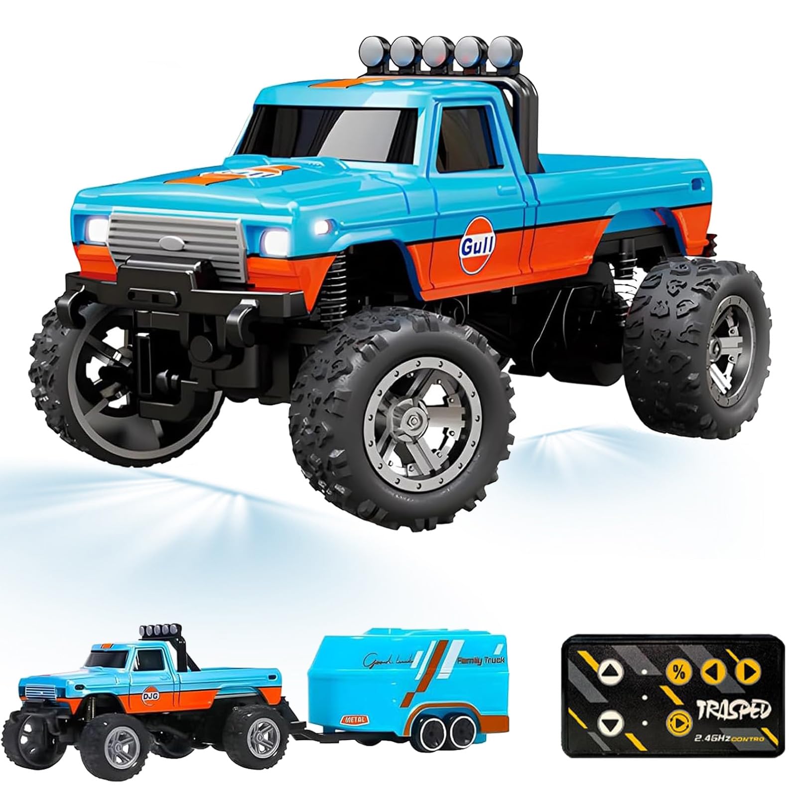 Amazon.com: EZBNG Mini RC Monster Truck, Mini RC Monster Truck USBC ...