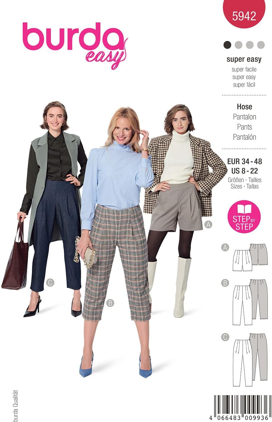 burda style 5942 Patron de couture pour femme Taille 34-48 Niveau 1 ...
