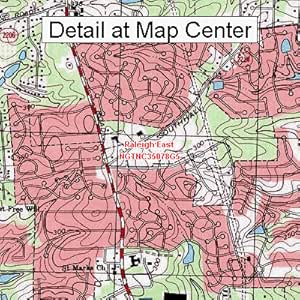 Amazon.com : USGS Topographic Quadrangle Map - Raleigh East, North ...