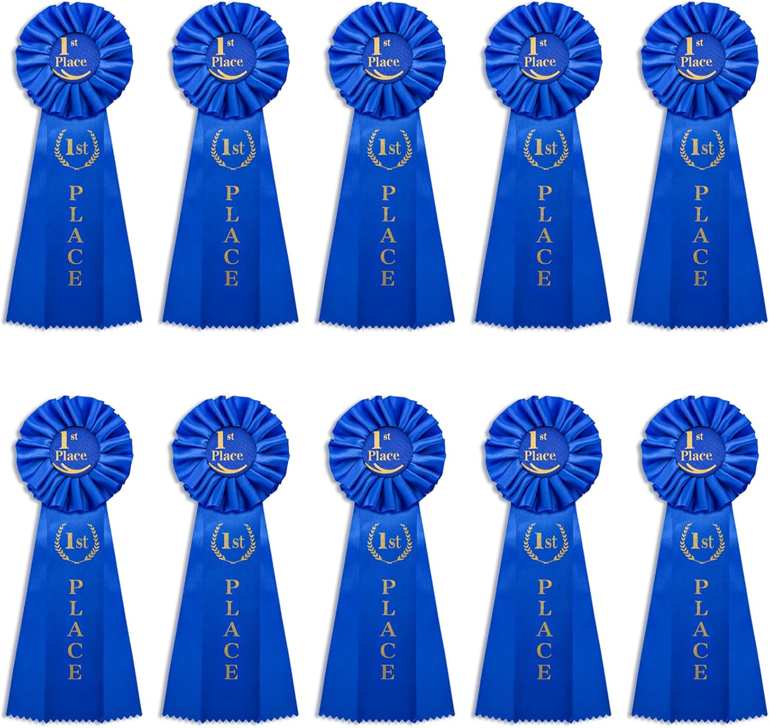 Amazon.com : Nicunom 10 Pcs 1st Place Rosette Ribbons, Blue Ribbon ...