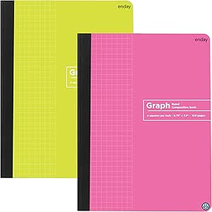 Amazon.com : Enday Graph Paper Composition Notebook, Hard Cover ...