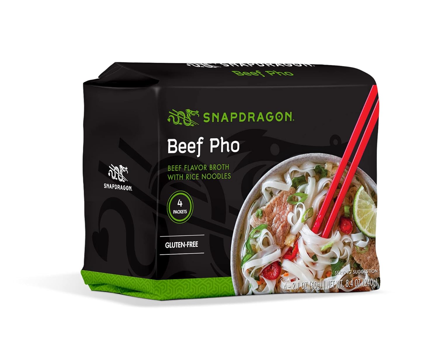 Amazon.com : Snapdragon Beef Pho Instant Noodle Packets 4-Pack | 8.4 oz ...