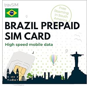 Amazon.com: travSIM Brazil SIM Card | 10GB mobile data at 4G/5G speeds | Free roaming in South ...
