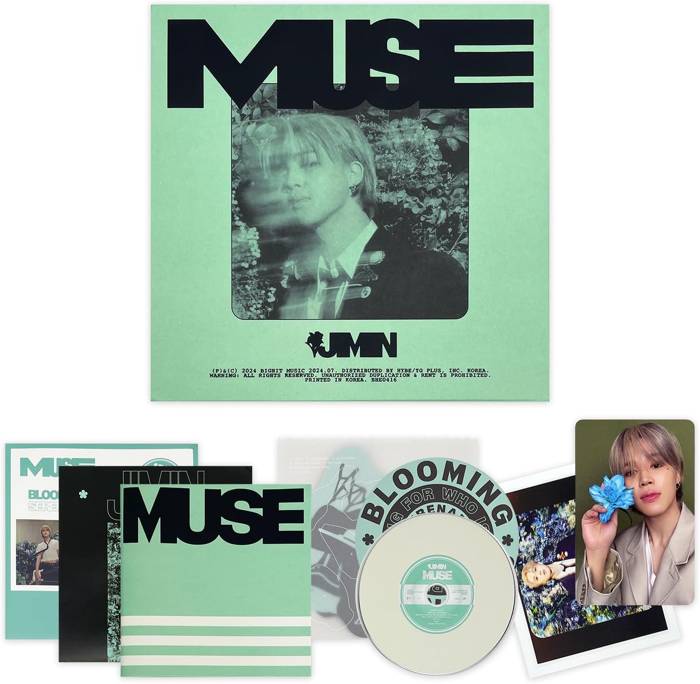 JIMIN OF BTS - [MUSE] (BLOOMING Ver.) Photobook + CD-R + Muse Card Set + Coaster + 2 Extra ...