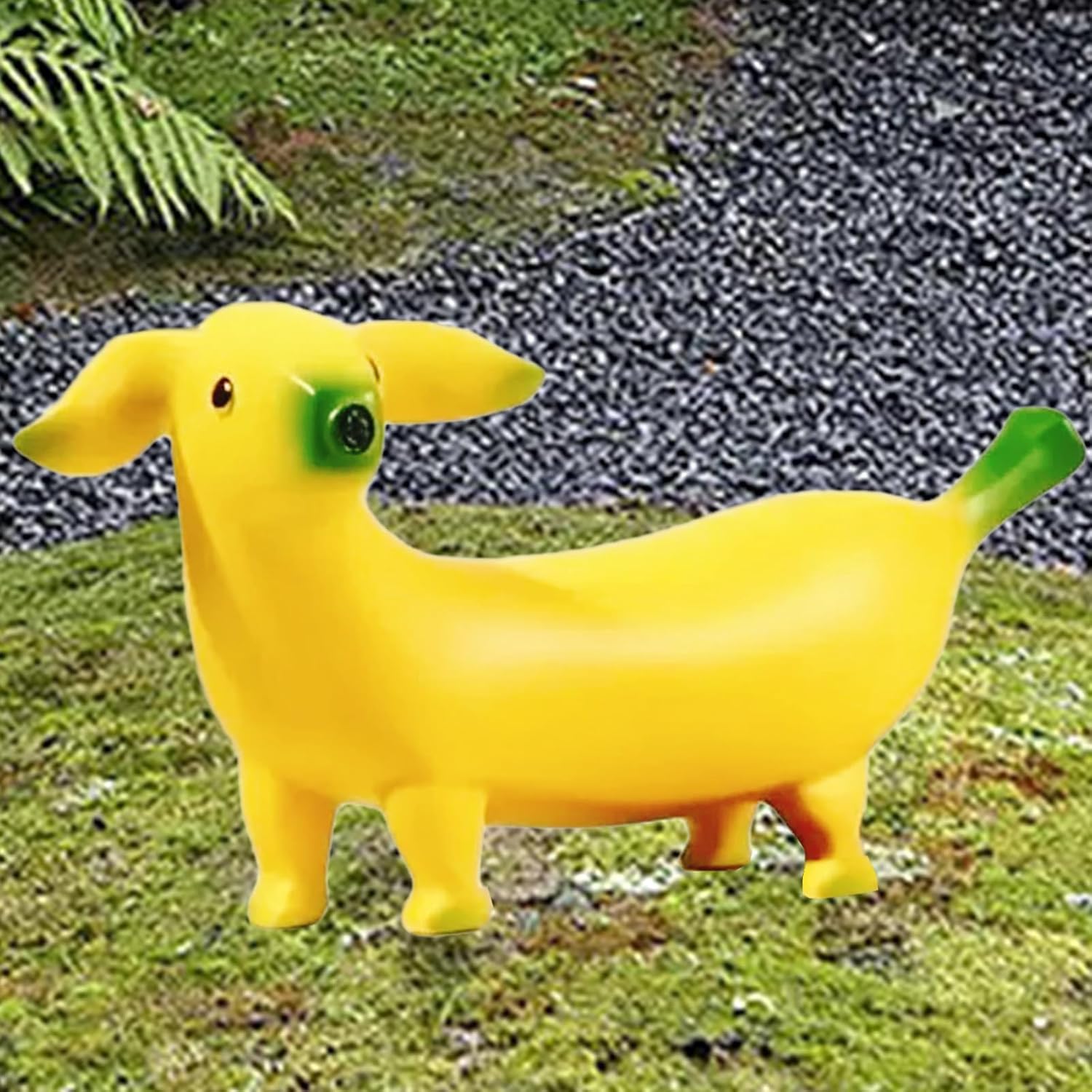 Amazon.com: Eousera 8'' Length Banana Dog Outdoor Statues Decor, Cute ...