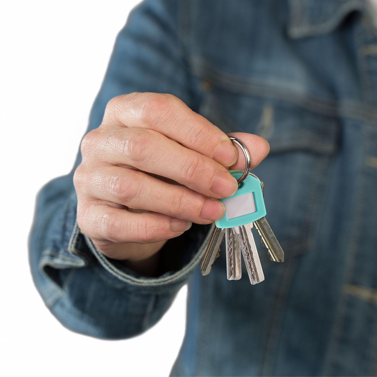 Snapklik.com : Blulu 50 Pieces Colored Key Covers Cap Tag 1 Inch Key ...