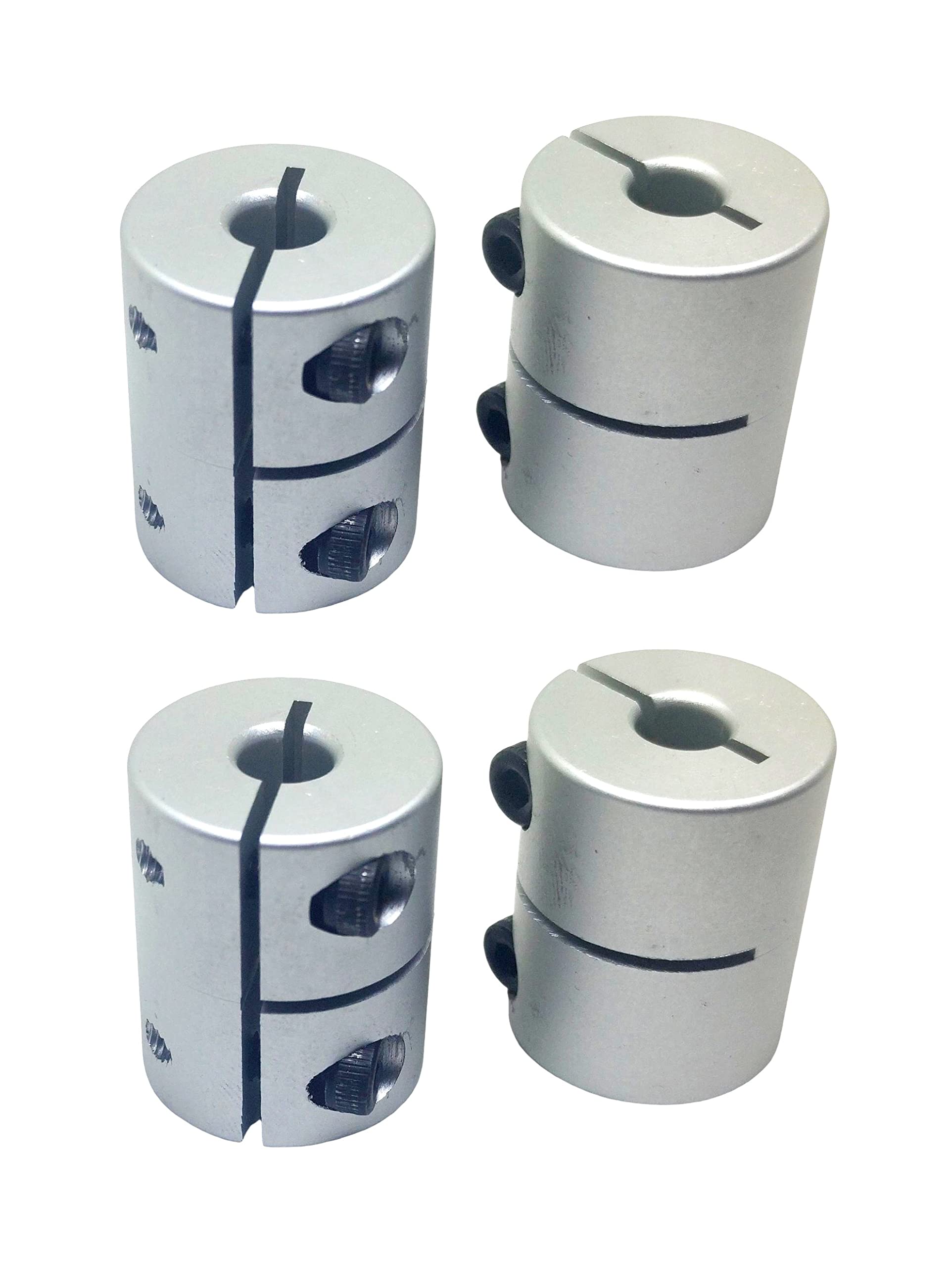 INVENTO 4Pcs 6x6mm Motor Jaw Shaft Coupler Aluminum 6mm to 6mm Rigid ...