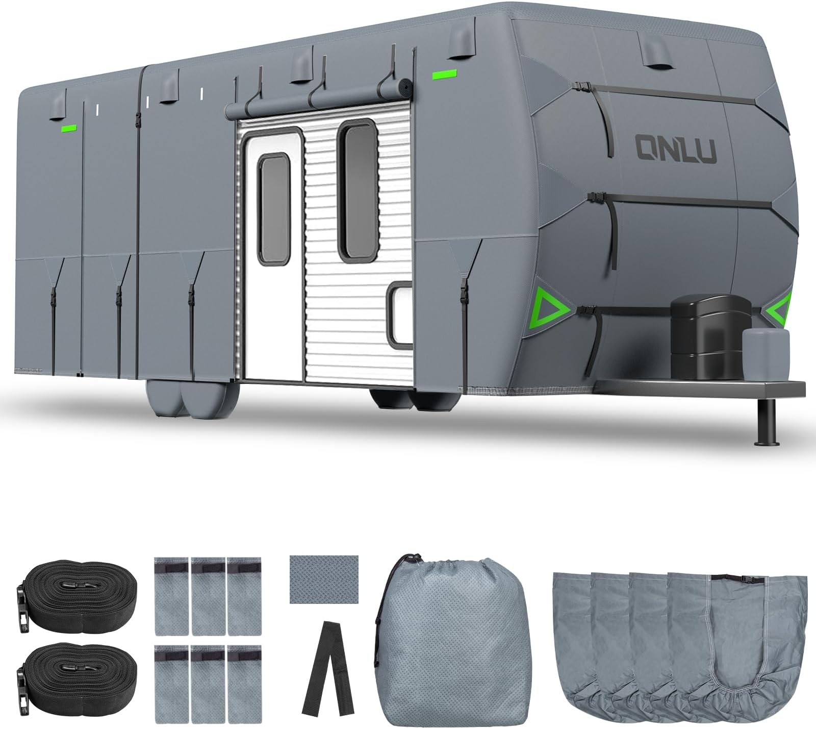 Amazon.com: 7 Layers top RV Travel Trailer Cover Rip-Stop Waterproof ...