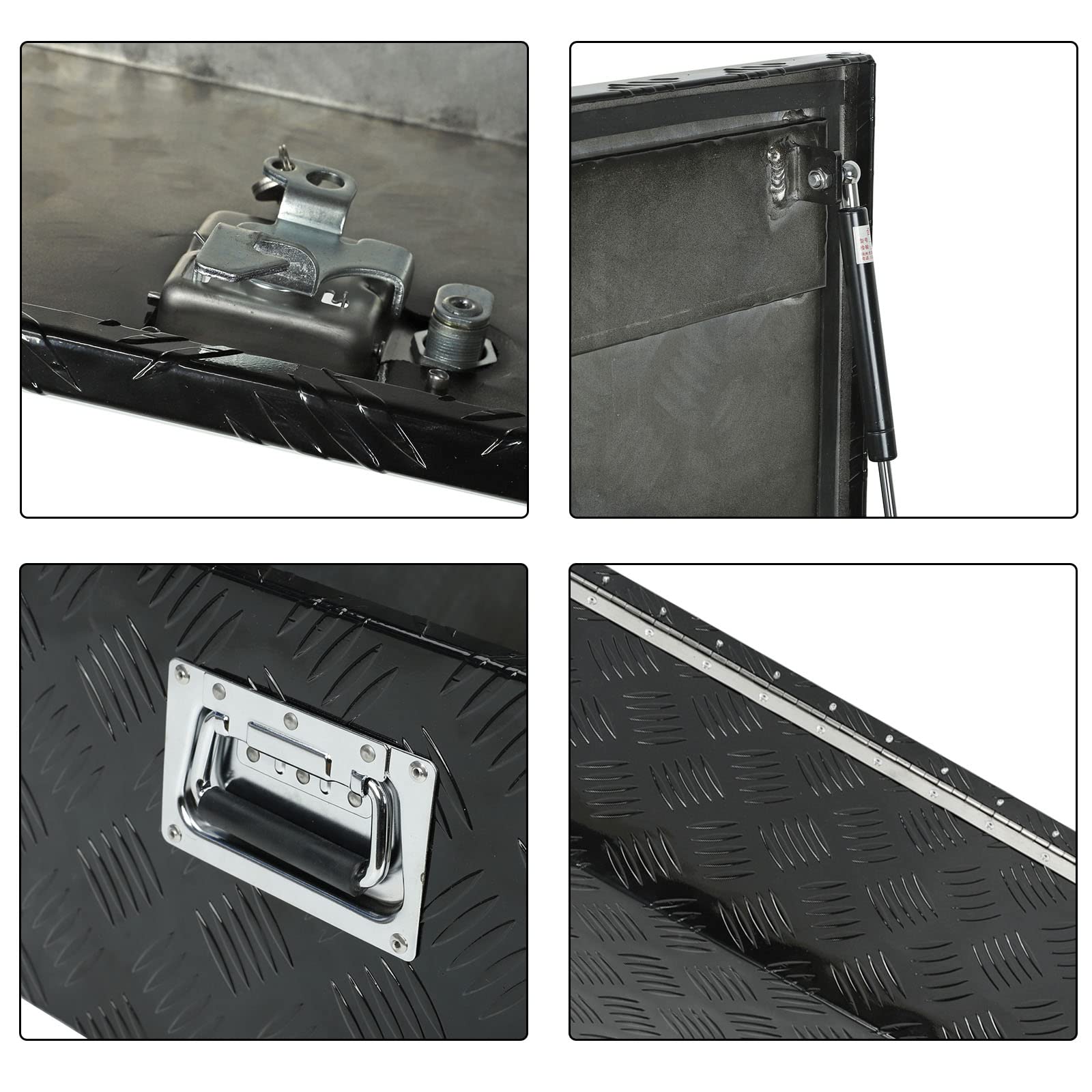 Snapklik.com : Frperce 39"X13"X10" Black Aluminum Truck Tool Box