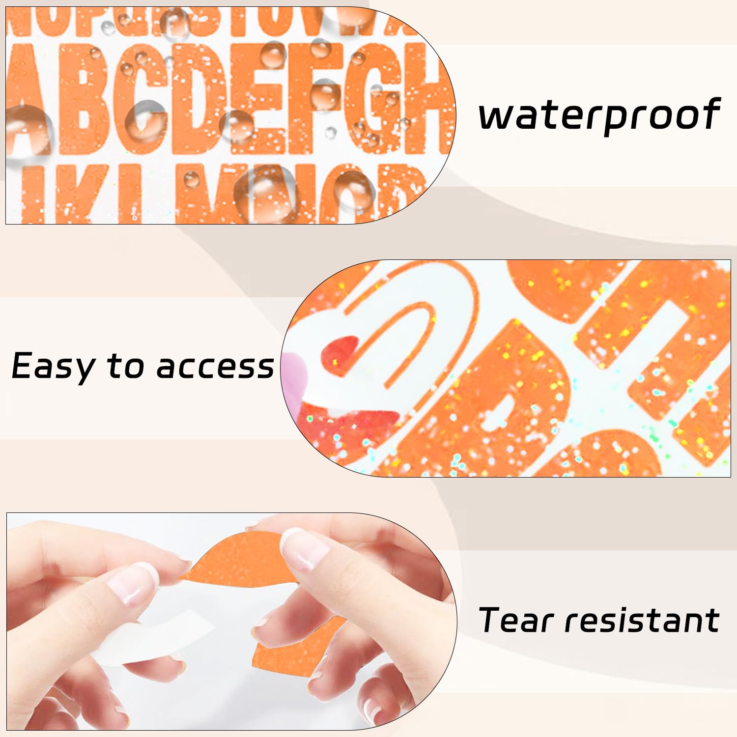 Snapklik.com : Starboling Letter Stickers,2 Inch+1 Inch Orange Alphabet ...