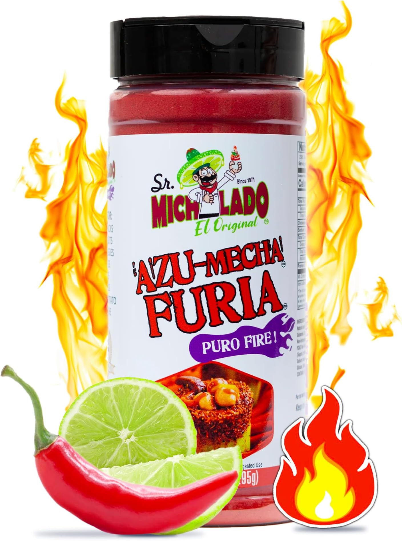 Amazon.com : Fuego Powder Dust, Sr. Michelado Hot Chilli Lime 285g. Perfect For Potato Chips ...