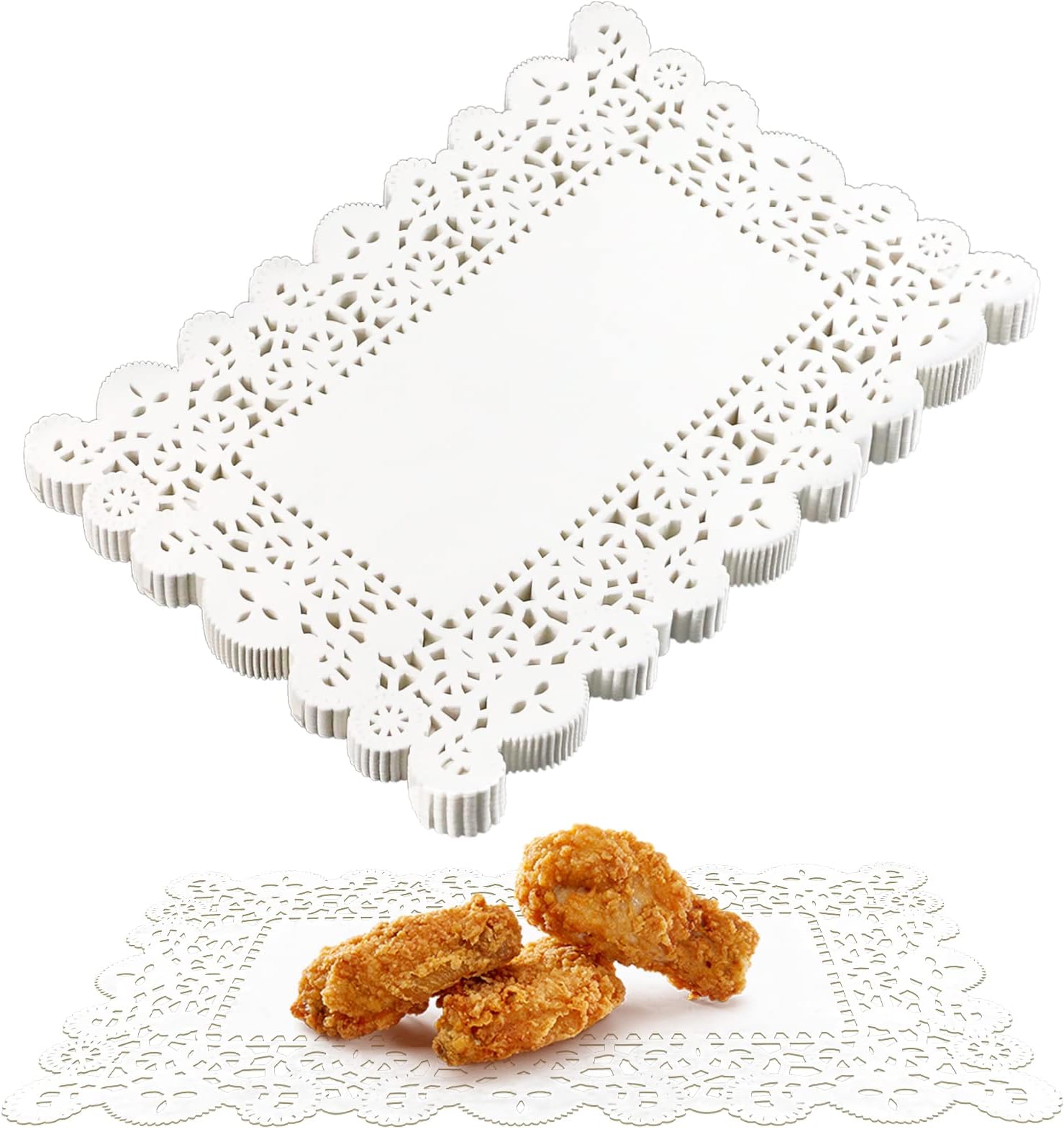 Amazon.com: Rectangular Paper Doilies for Placemats, Cakes, Desserts ...