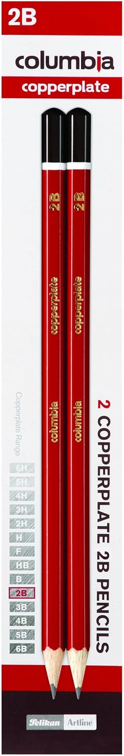 Columbia Copperplate Lead Pencil Hexagonal 2B Pk2 : Amazon.com.au ...