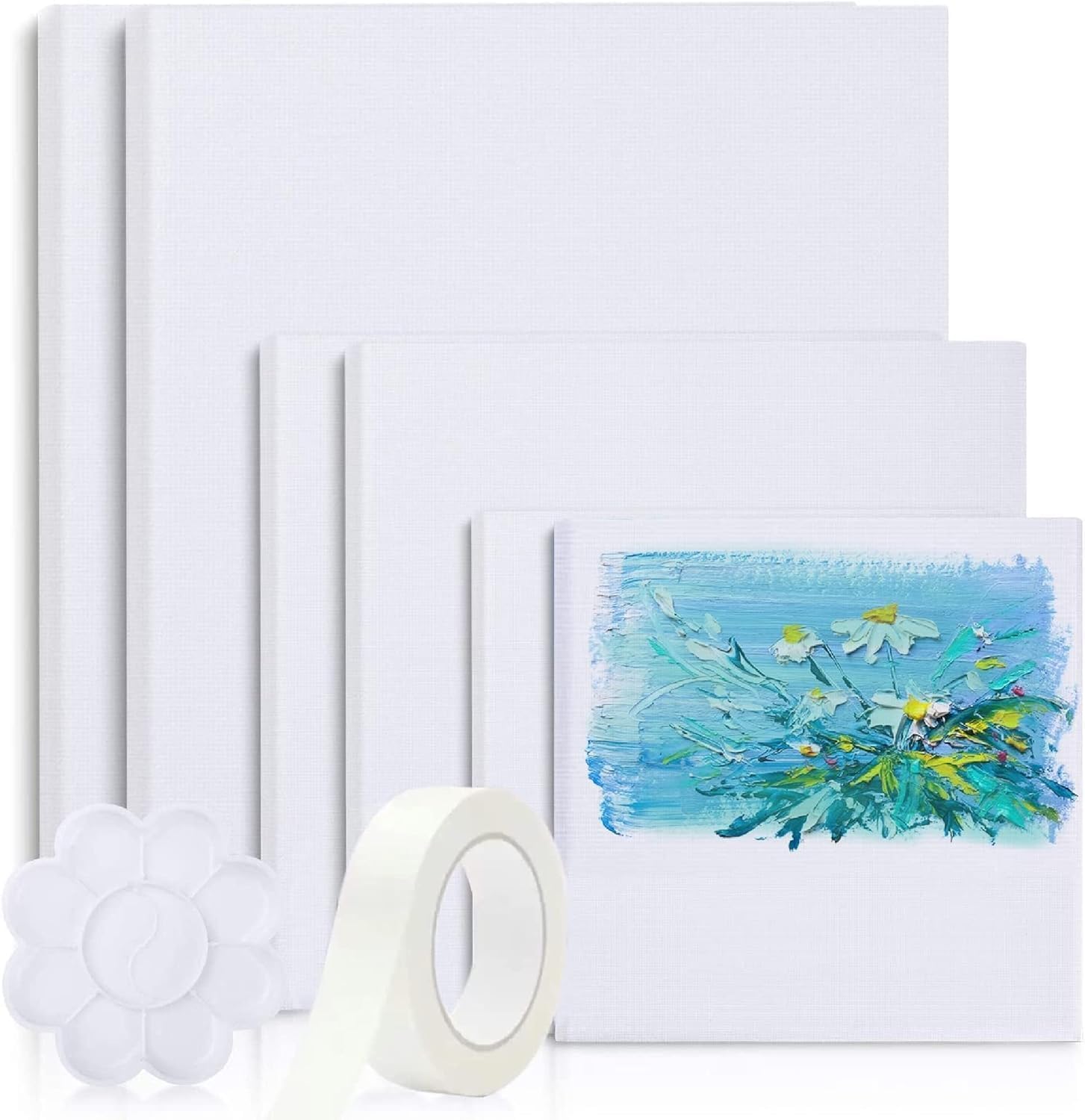 Amazon.com: Canvases for Painting, 40x30, 30x20, 20x15, 8 Set Stretched ...