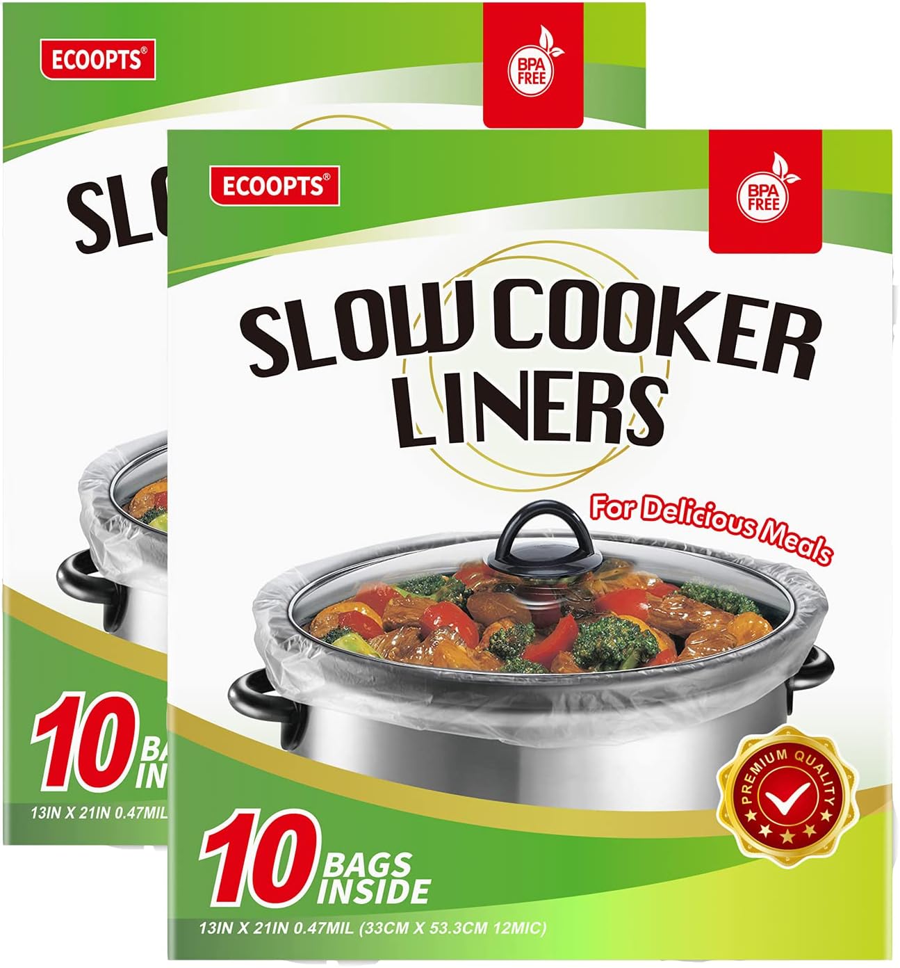 Amazon.com: ECOOPTS Slow Cooker Liners Disposable Cooking Bags Large ...