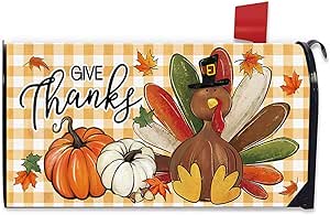 Amazon.com: FBCOO Thanksgiving Turkey Mailbox Cover Magnetic Standard ...