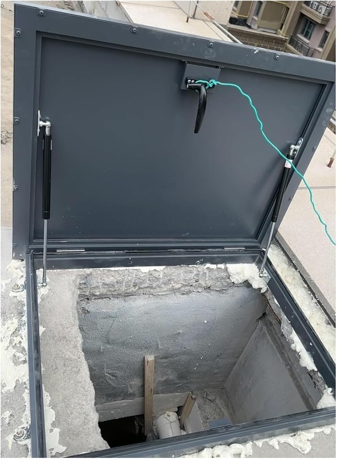 LZMZMQ Outdoor Basement Cellar Door Cover, Upward Lifting Attic Hatch ...