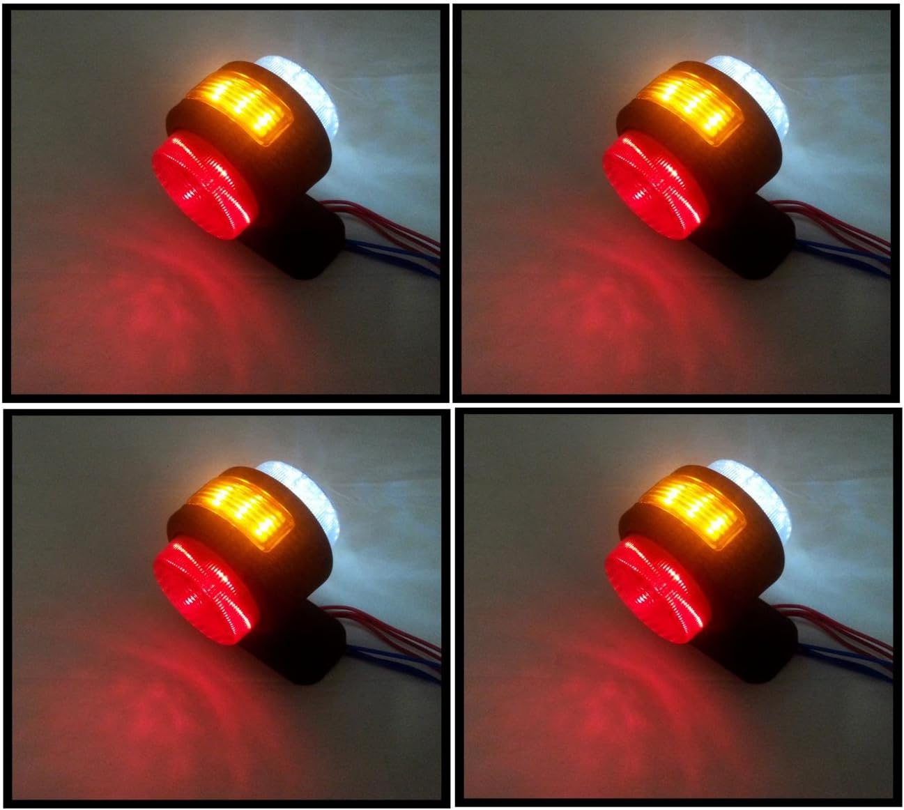 flexzon 4X LED SMD MINI SIDE RUBBER MARKER LIGHTS LAMP INDICATOR ...
