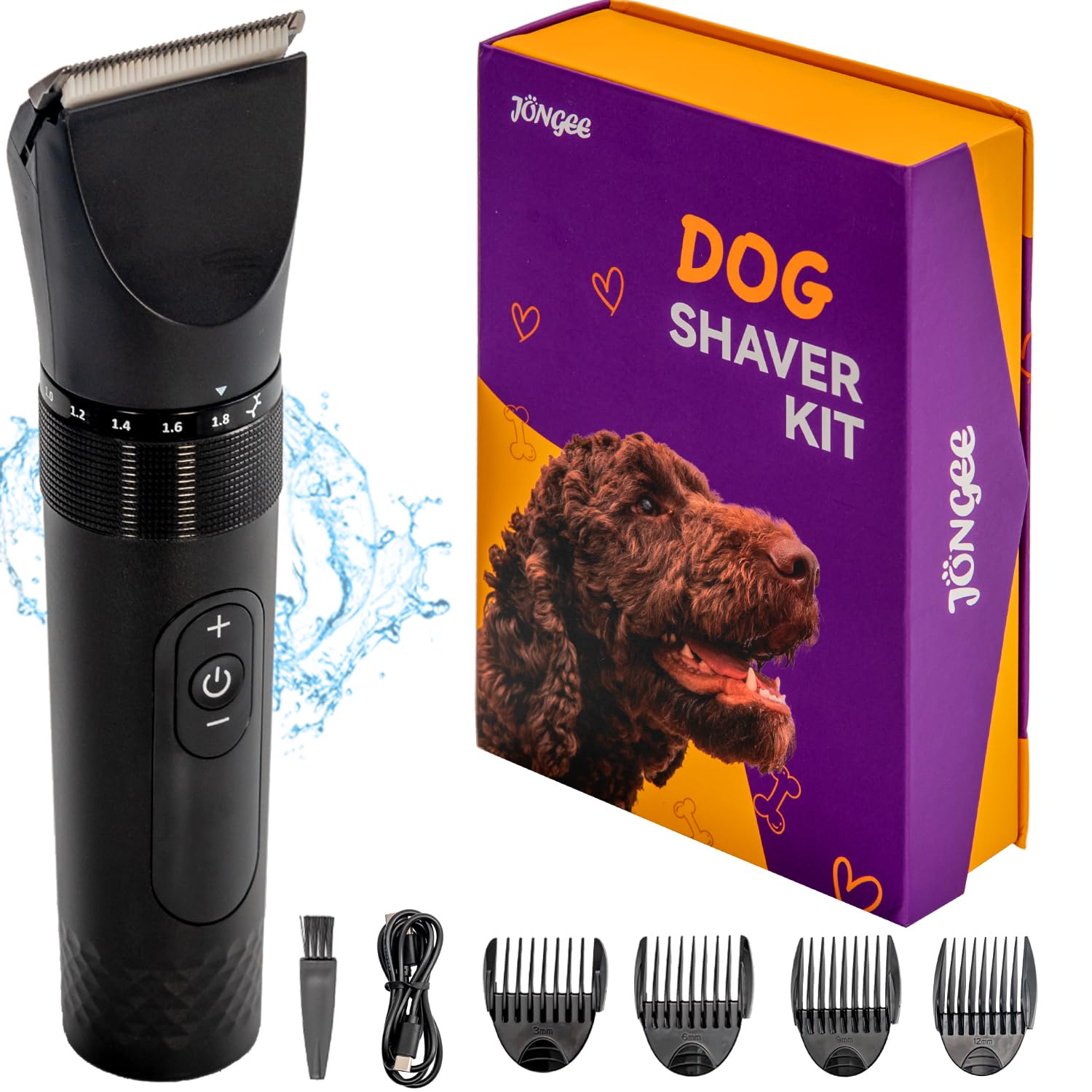 Amazon.com: JONGEE Dog Clipper for Grooming, Rechargeable Cordless ...