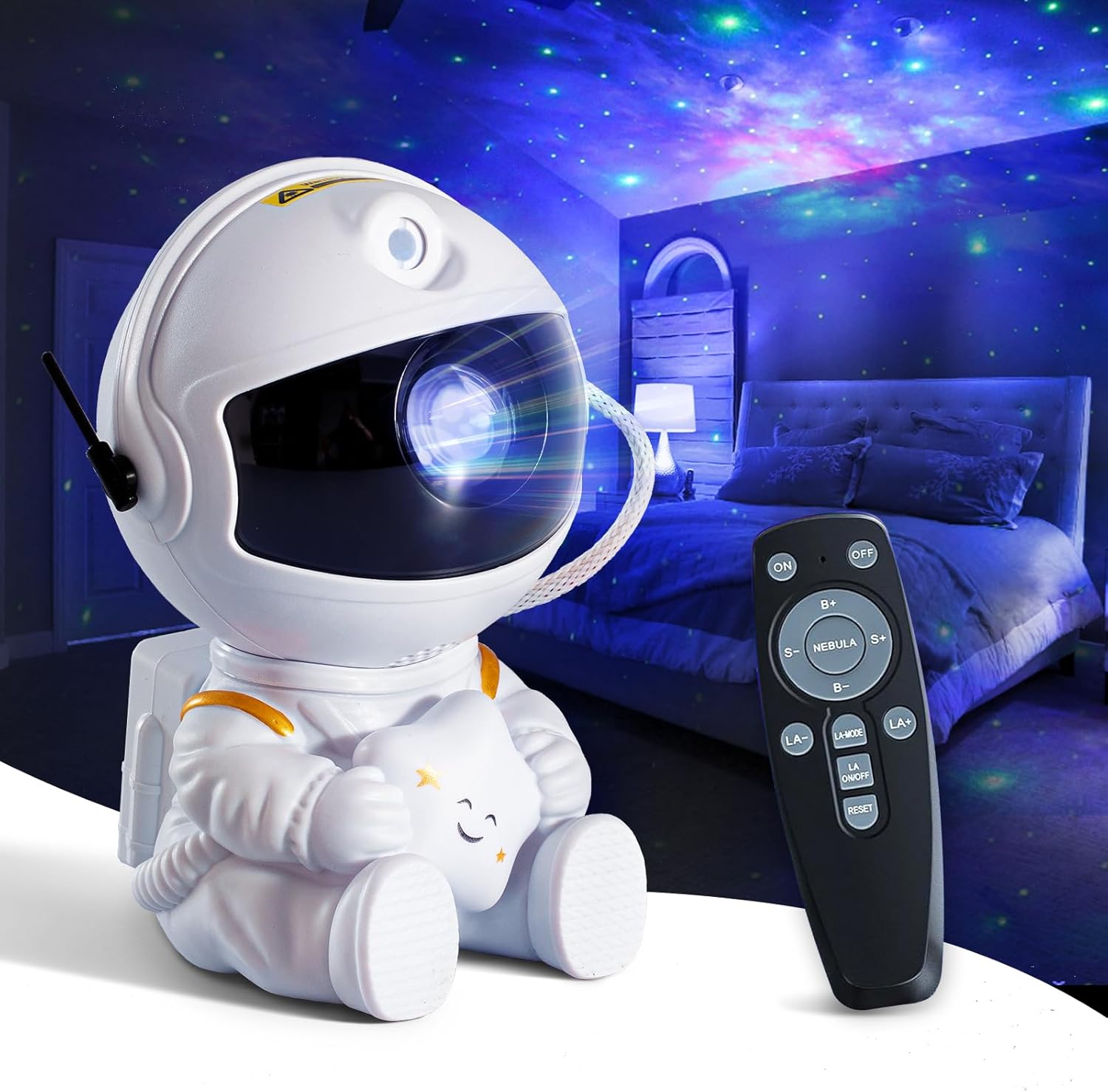Amazon.com: ESUITCARK Astronaut Galaxy Projector with 8 Nebula Effects ...