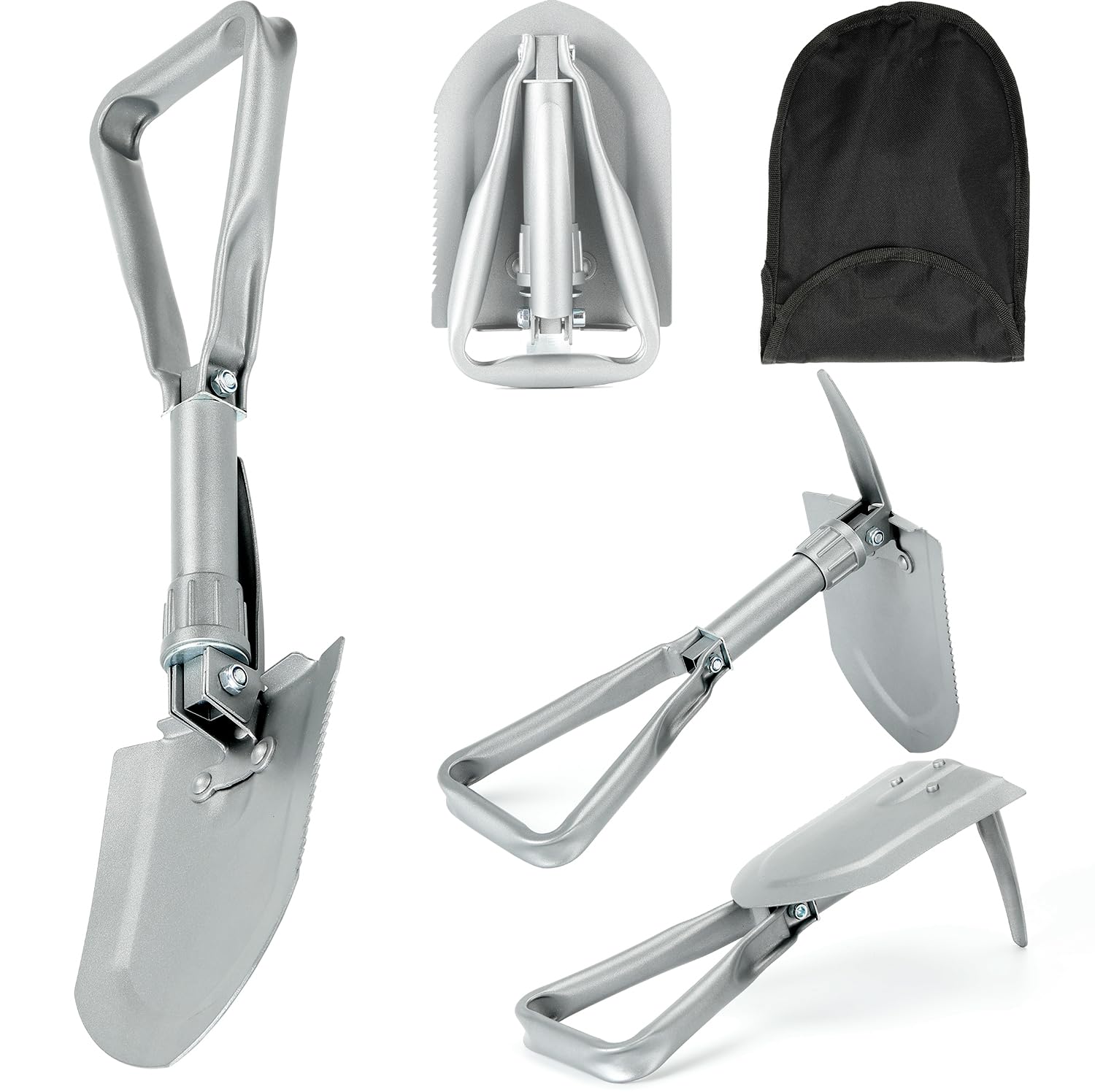 Amazon.com : Folding Survival Shovel 23 in,50# high-Carbon Steel ...