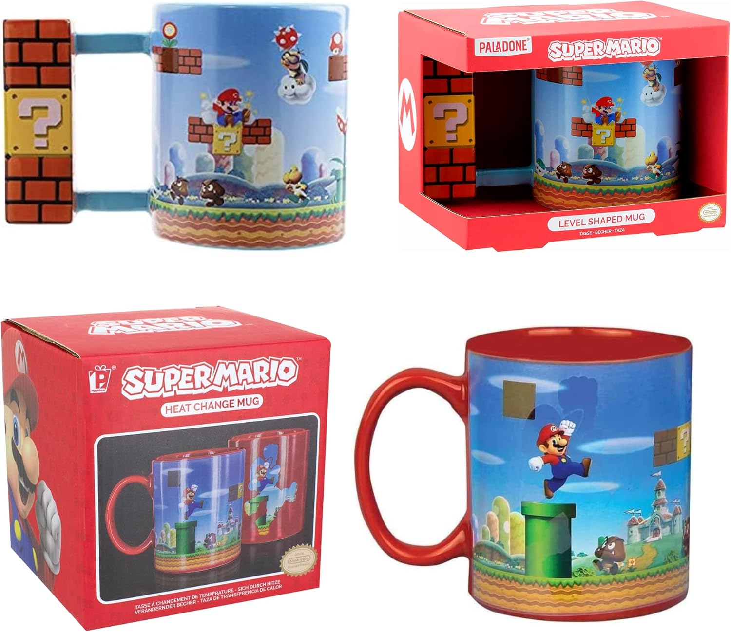 Toptoys2u Bargain Bundles Super Mario Mug Gift Set - Heat Sensitive ...