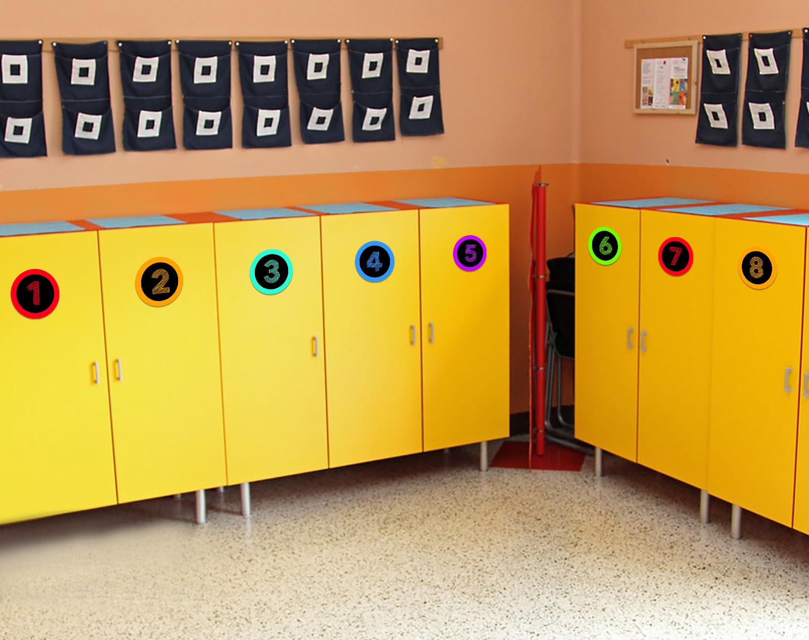 Floor Stickers For Classroom Line WhatSign 36Pcs Number Spot Markers ...
