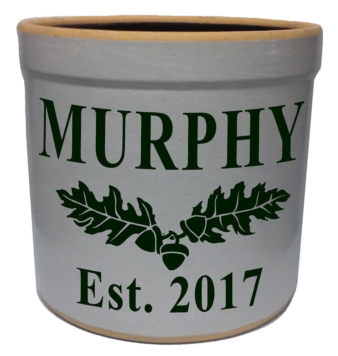 Amazon.com: 3 Gallon Personalized Stoneware Crock - OAKLEAF : Home ...