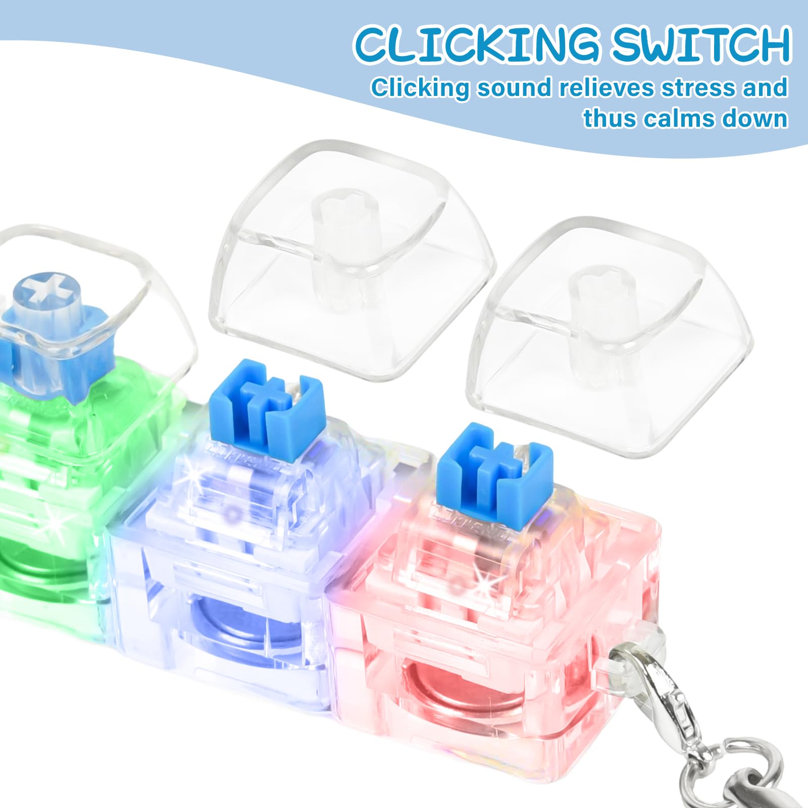 Snapklik.com : 2 Pcs Keyboard Fidget Toy, Loud Fidget Keyboard Clicker ...