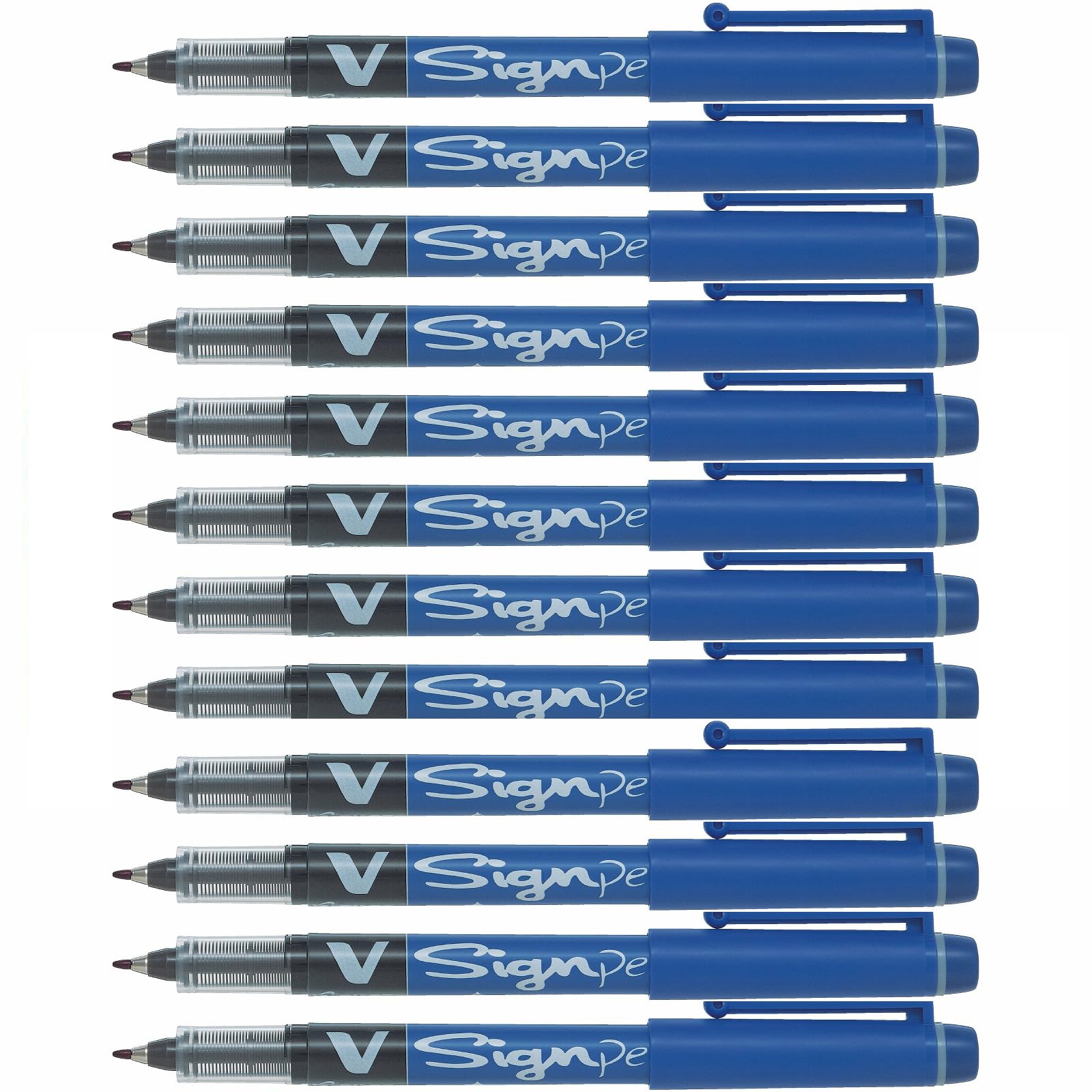 Pilot V-Sign Bold 2.0mm Tip Width 0.6mm Line Width Fineliner Pen (Blue ...