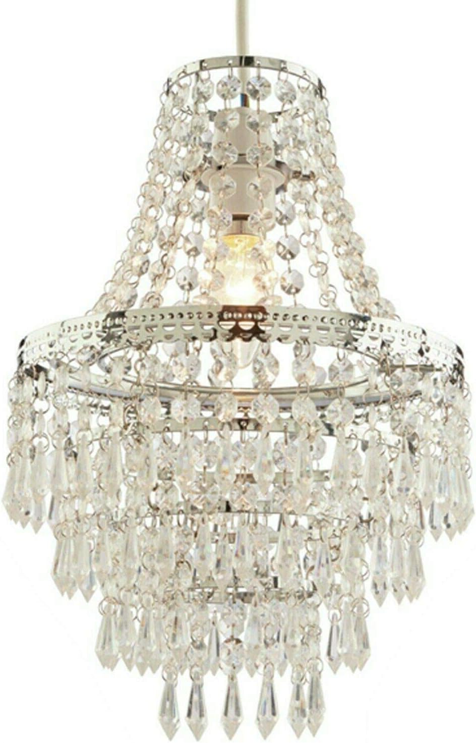 Elegant Modern Sparkling Chrome Acrylic Crystal Jewel Bead Effect ...