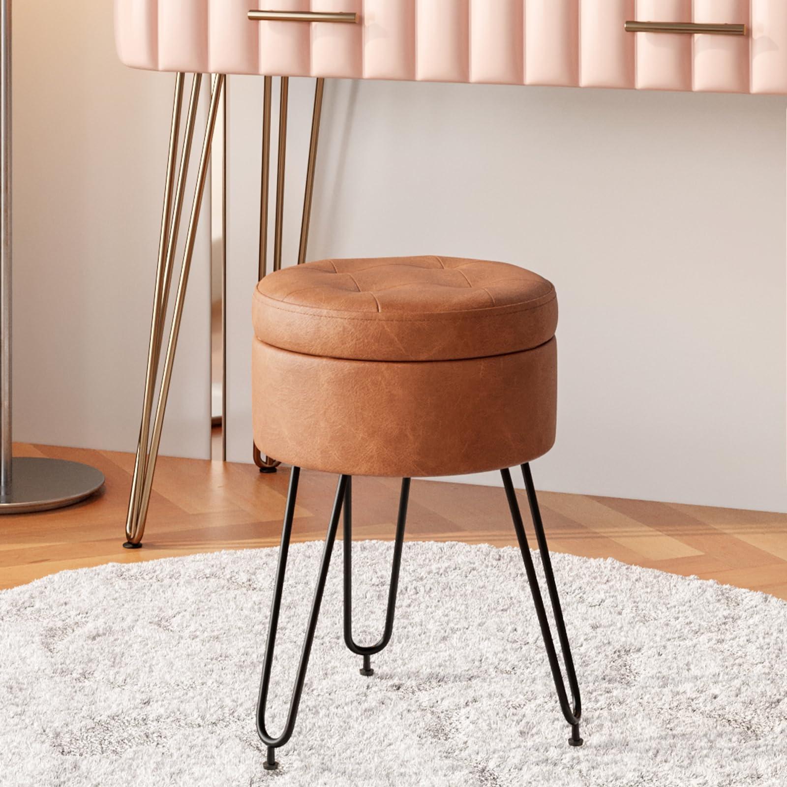 brown leather dressing table stool | Dresses Images 2025