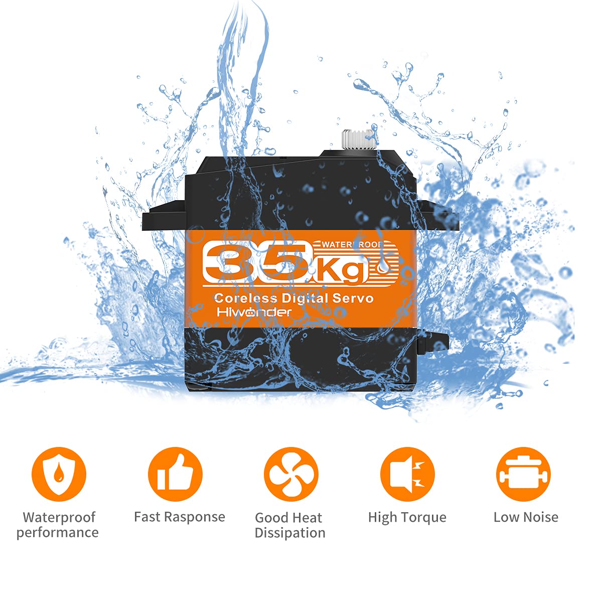 Snapklik.com : 35KG Servo Motor High Torque Coreless Metal Gear ...