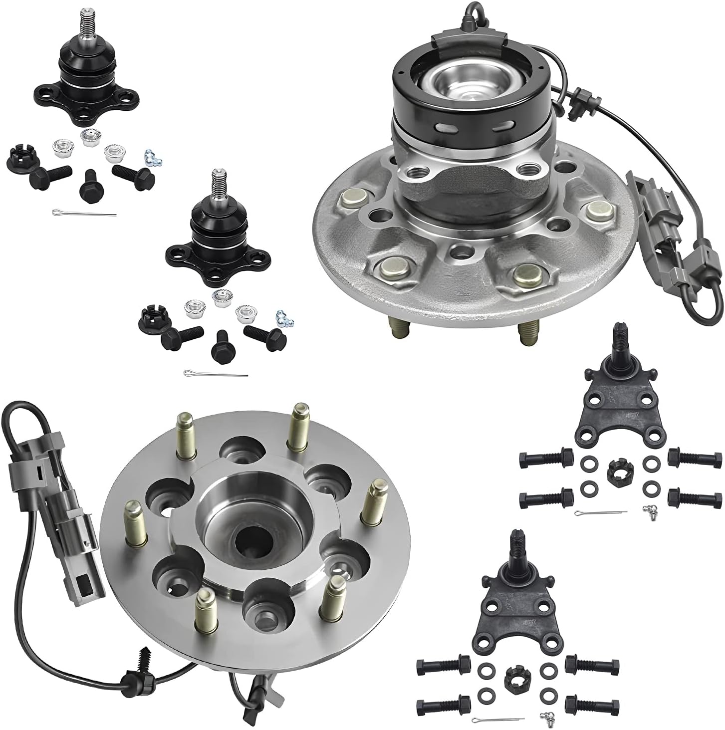 Front Wheel Hub Assembly Detroit Axle - 2WD Front Wheel Bearing Hubs ...