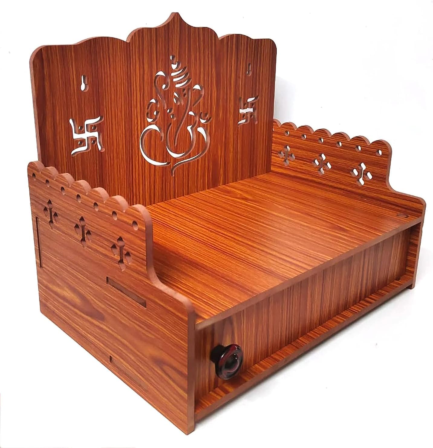 Amazon.com: Generic Wooden Temple/Home Temple/Pooja Mandir Brown Color ...