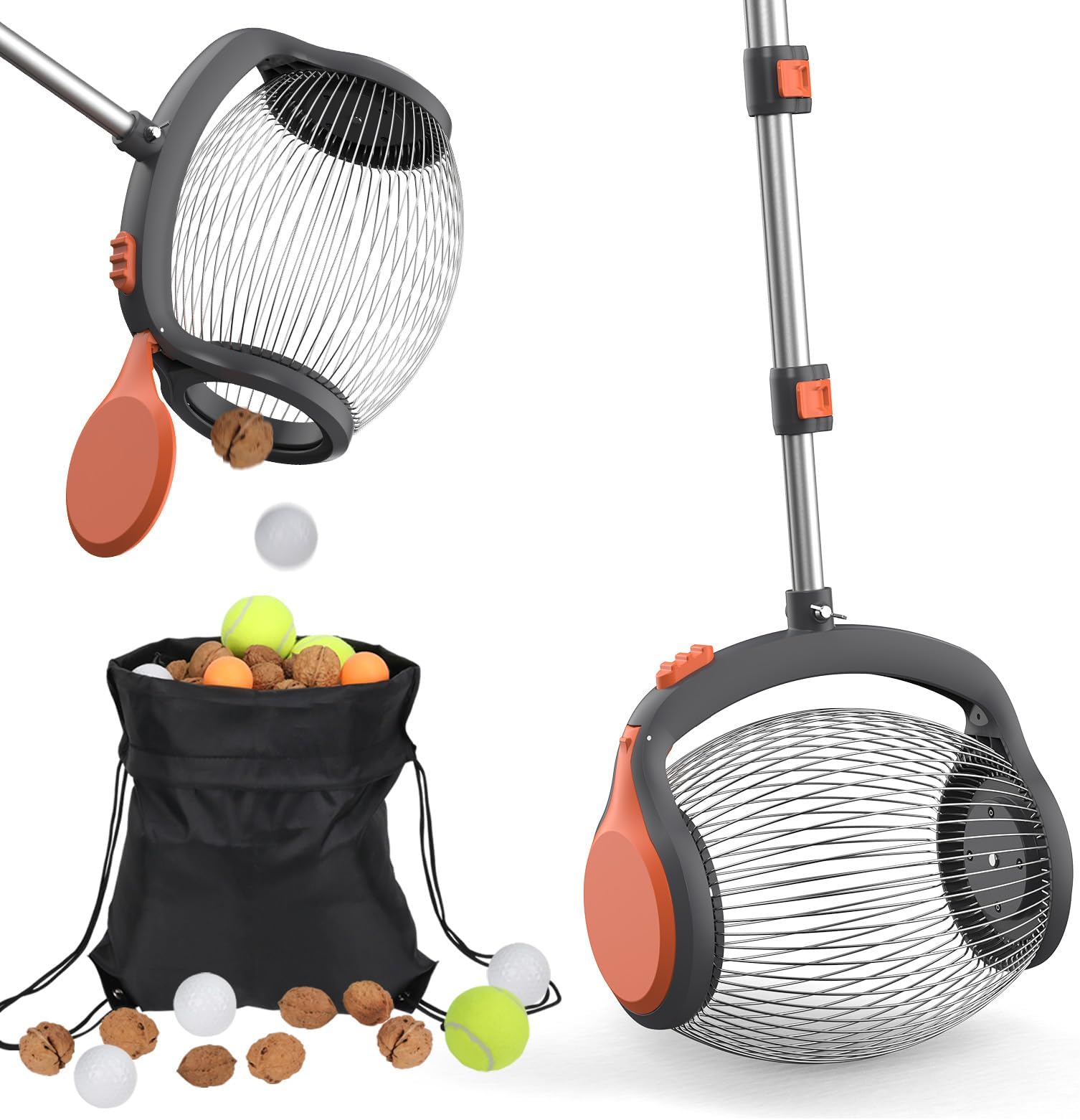 Amazon.com: RIFPOD Nut Gatherer,Walnut Fruit Picker Upper,Foot-Operated ...