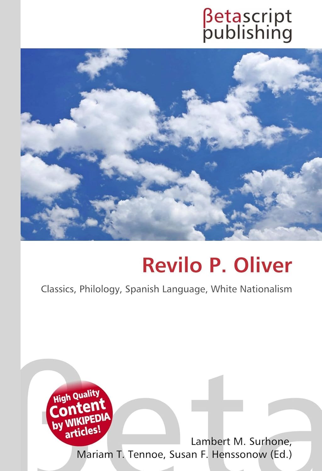 Amazon.co.jp: Revilo P. Oliver : 本