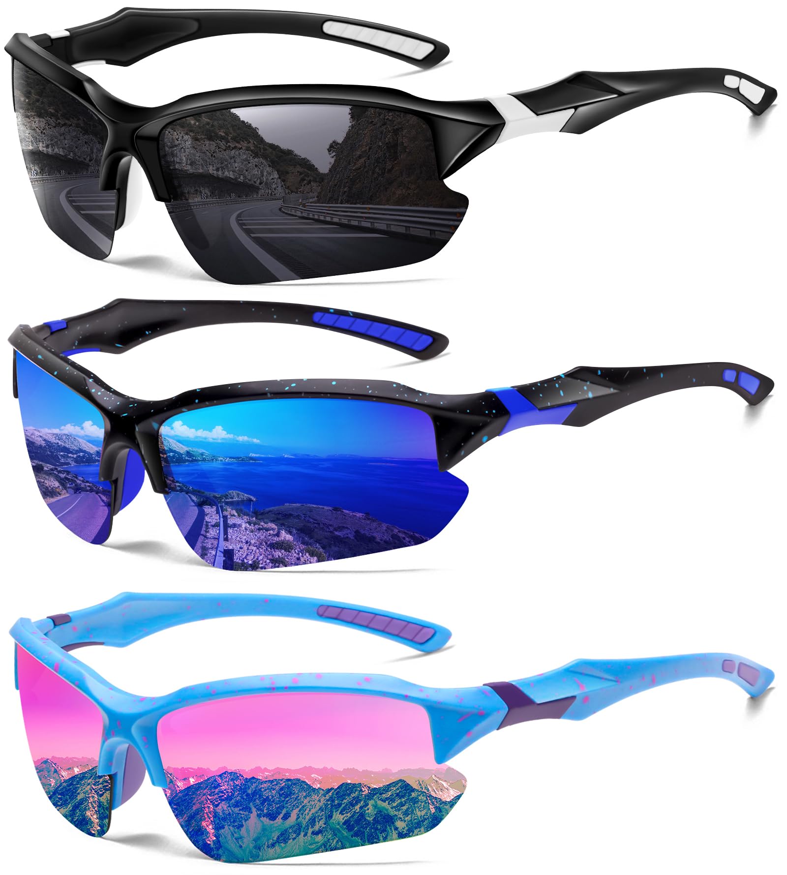 Snapklik.com : Sports Polarized Sunglasses For Men Cycling Running ...