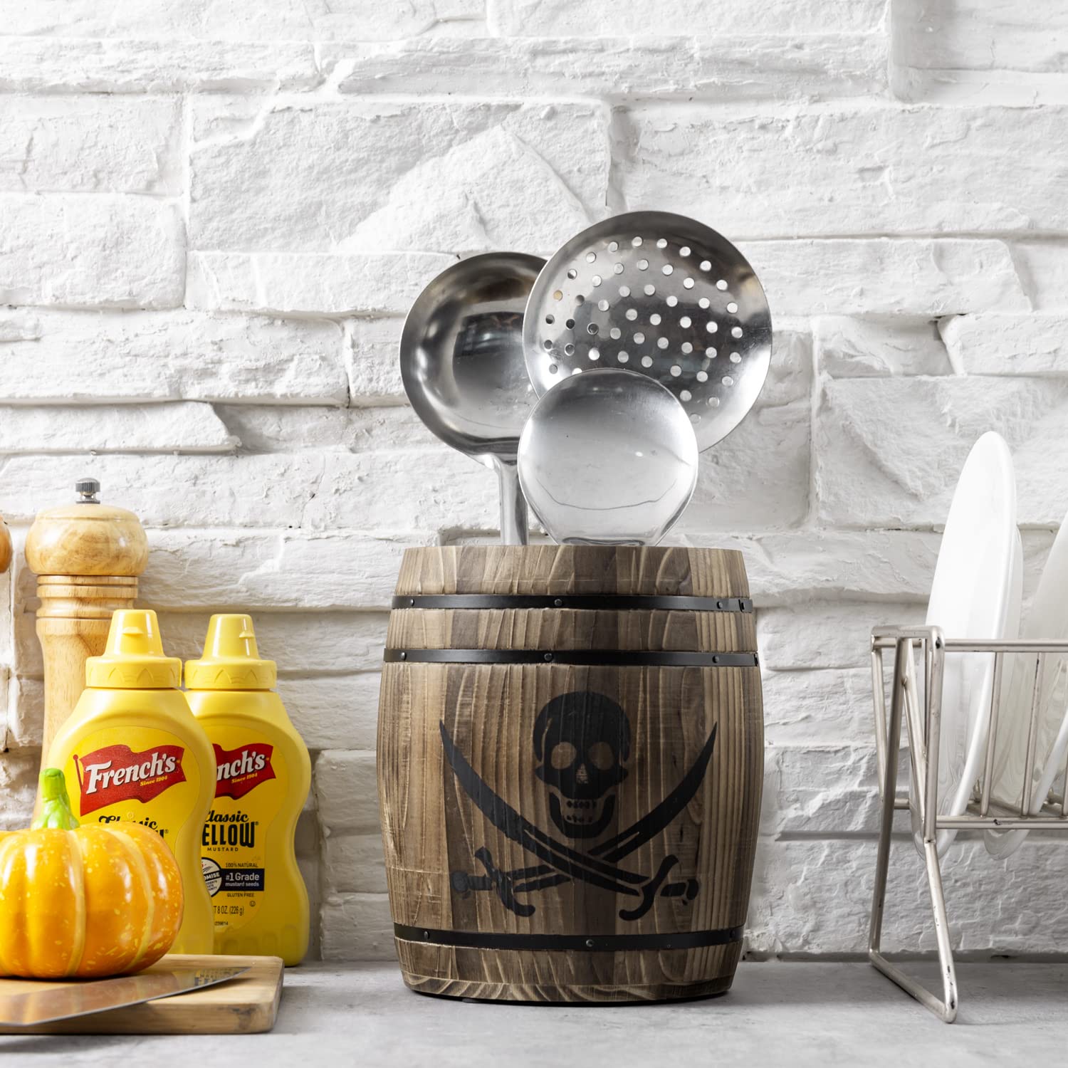 Snapklik.com : MyGift Rustic Burnt Wood Pirates Rum Cask Style Kitchen ...