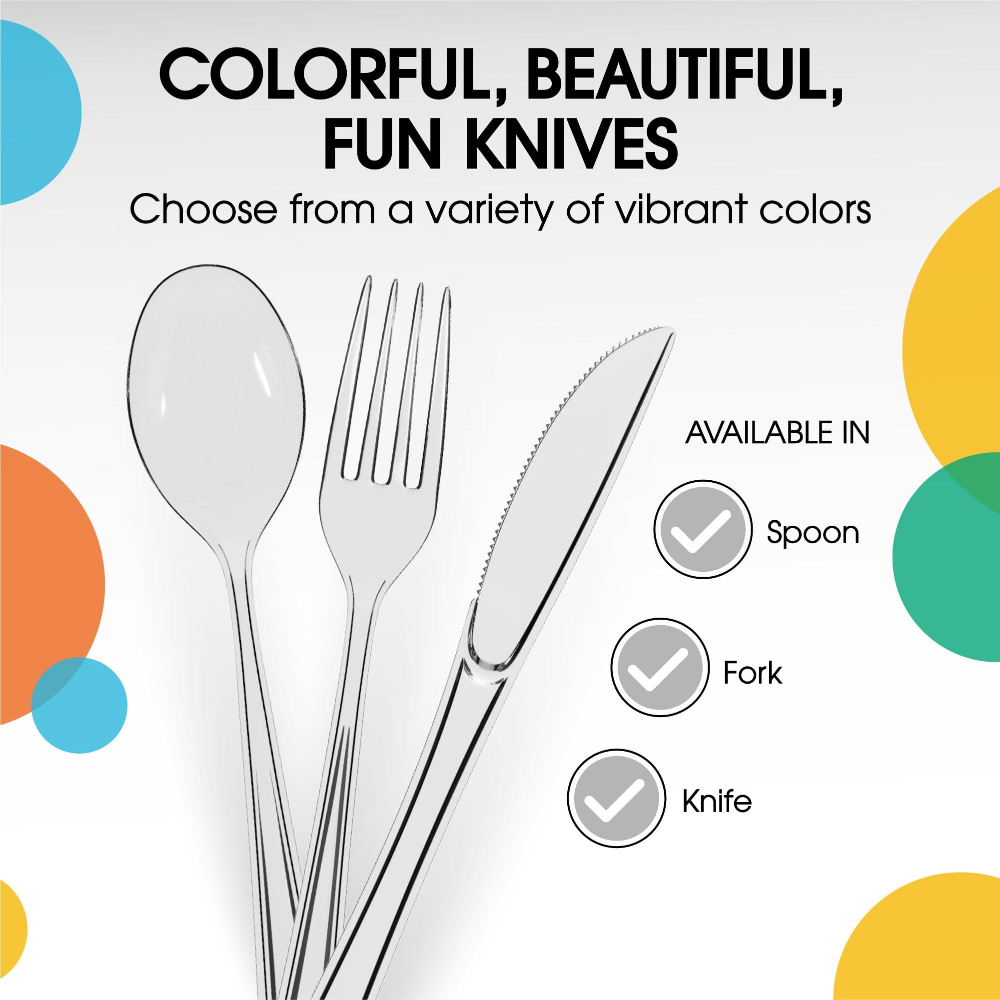 Snapklik.com : Clear Plastic Knives 100 Pieces Clear Knives Disposable ...