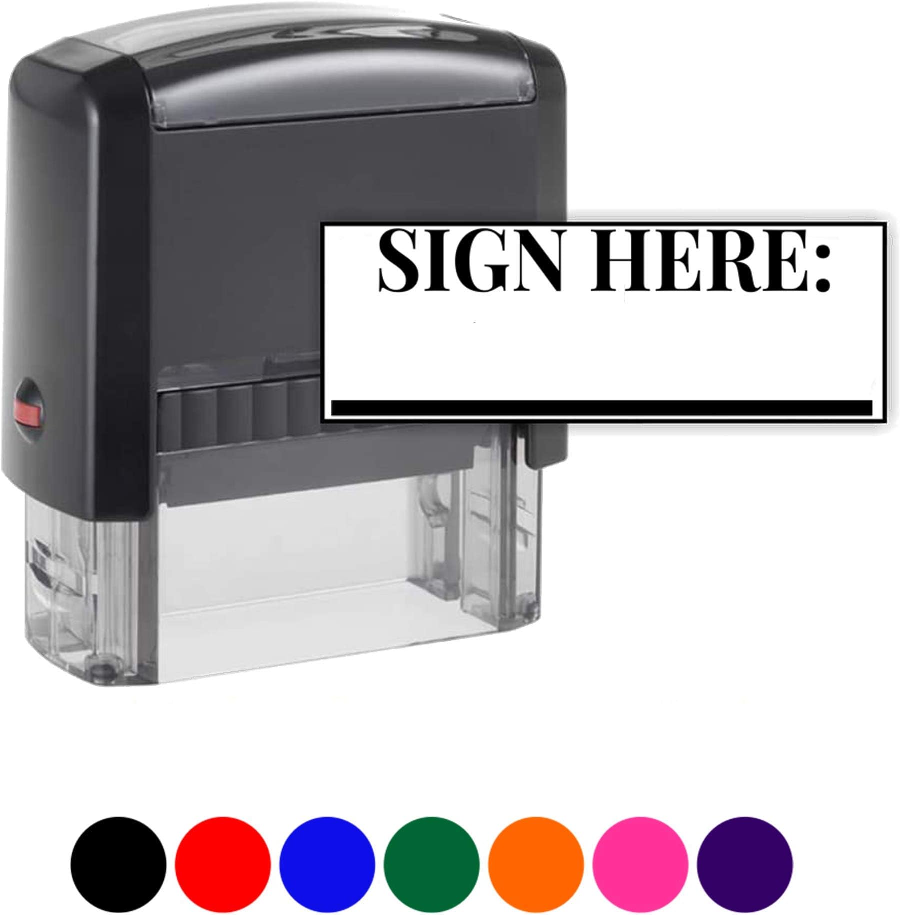 Amazon.com : Sign Here Self-Inking Business Stamp (Sign Here) : Office ...