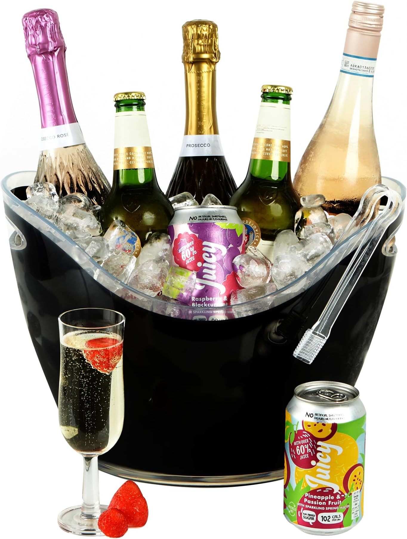 Amazon.com: Halloween Ice Bucket, Black Acrylic Ice Buckets for Parties ...