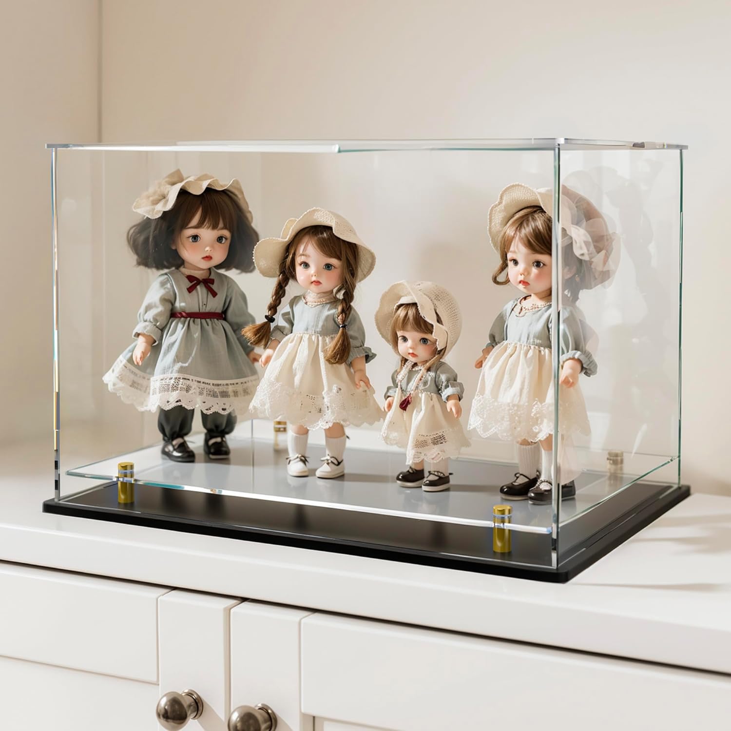 Amazon.com: Acrylic Display Case with Floating Shelf & Thick Base – UV ...
