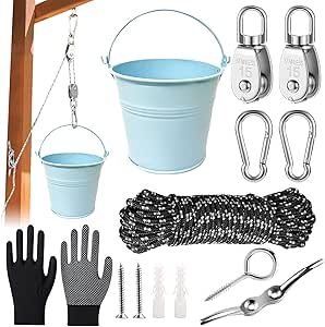 Children's Pulley Set, Accessories for Tree House Play Tower, Pulley ...