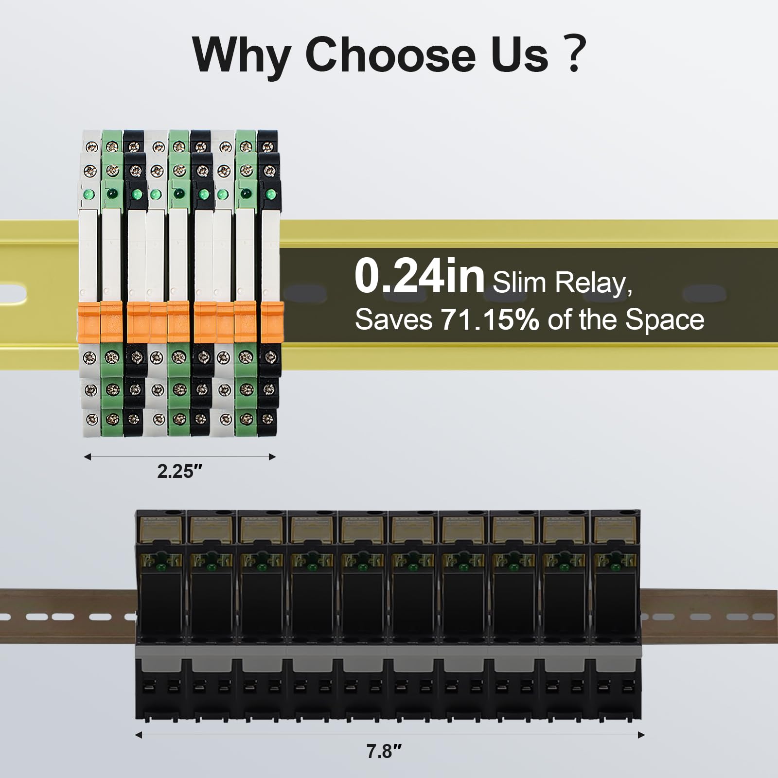 Snapklik.com : GUETNEU 3Pcs DIN Rail Slim Relay