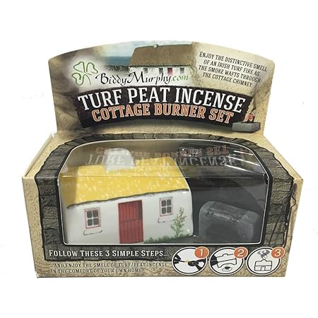 Amazon.com: Irish Turf Incense & Ceramic Cottage Irish Peat,Beige ...