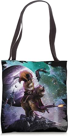 Amazon.com: Squirrel Riding Bear in Space, Post-Apocalyptic Survival ...