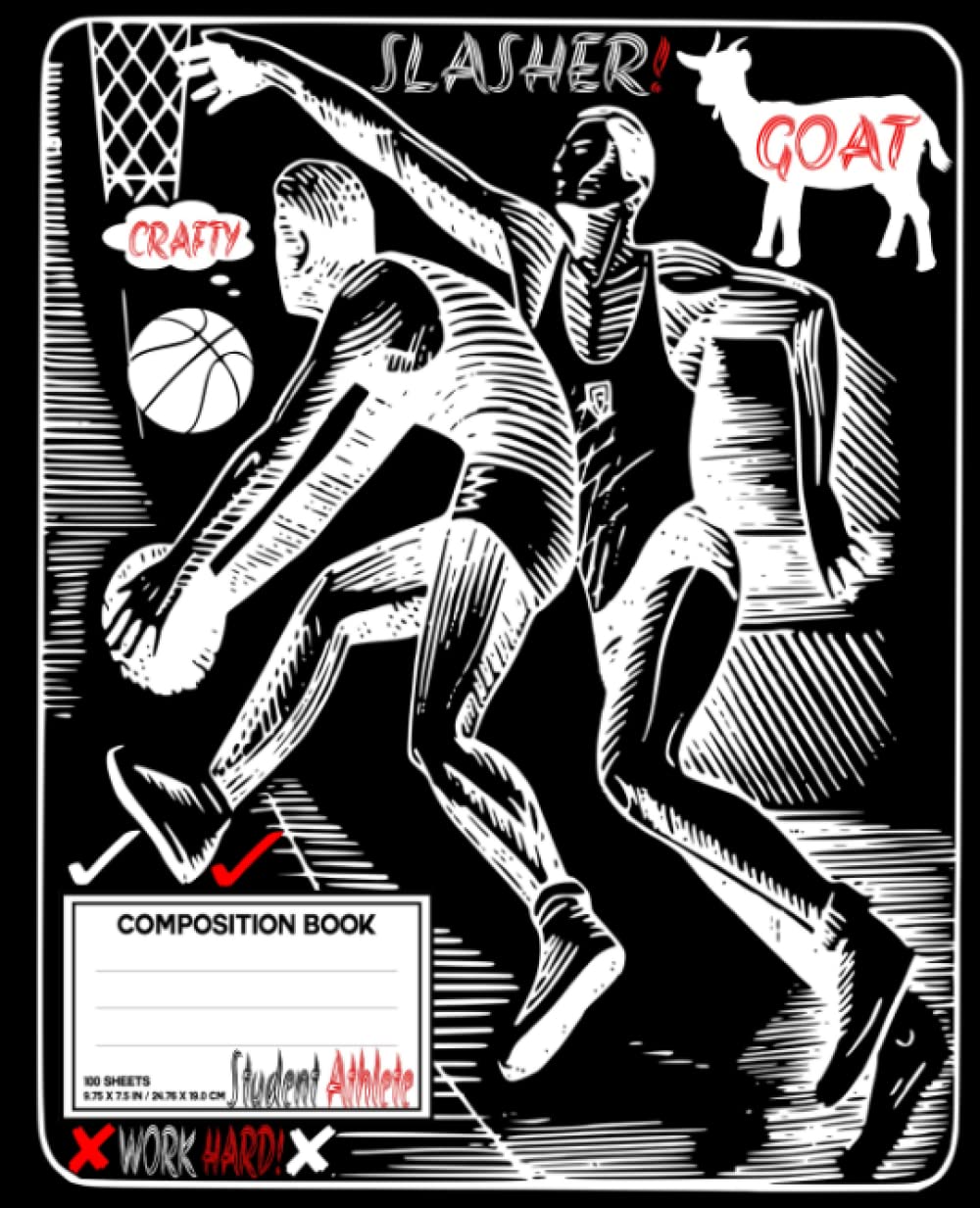 Student Athlete Basketball Composition Book: Notebook Journal for ...
