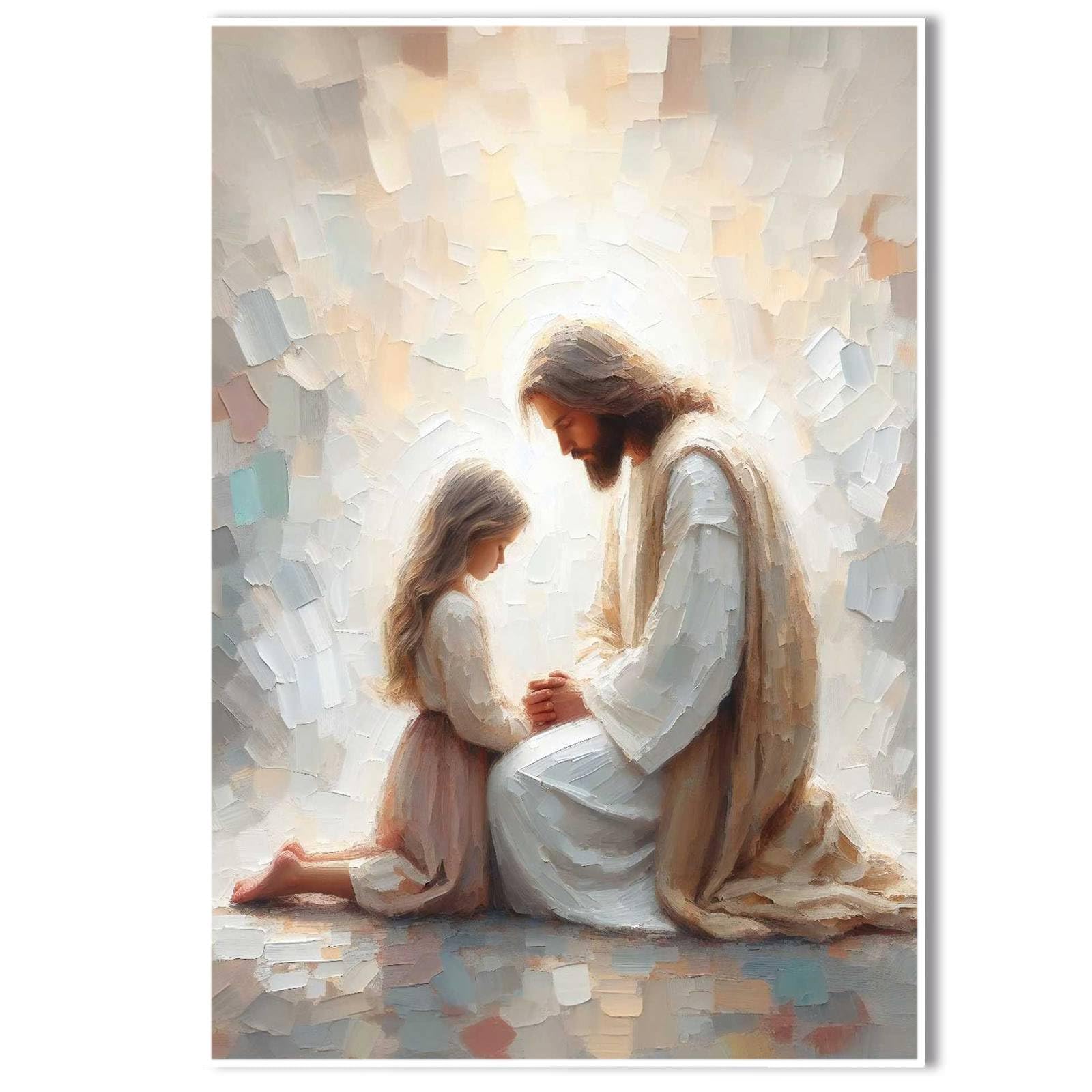 Lds Child Praying Painting Jesus And Little Boy Praying, Christian